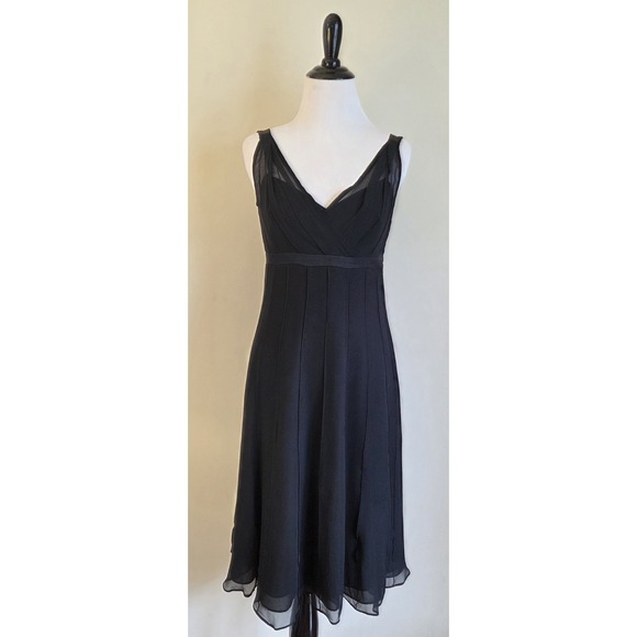 Anne Klein | Dresses | Vintage Anne Klein Dress 24 Black 0 Silk Fully ...